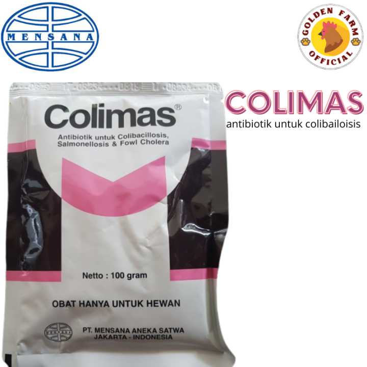Colimas 100 gram Obat Collibacciolosis Salmonella Fowl Cholera Snot CRD ...