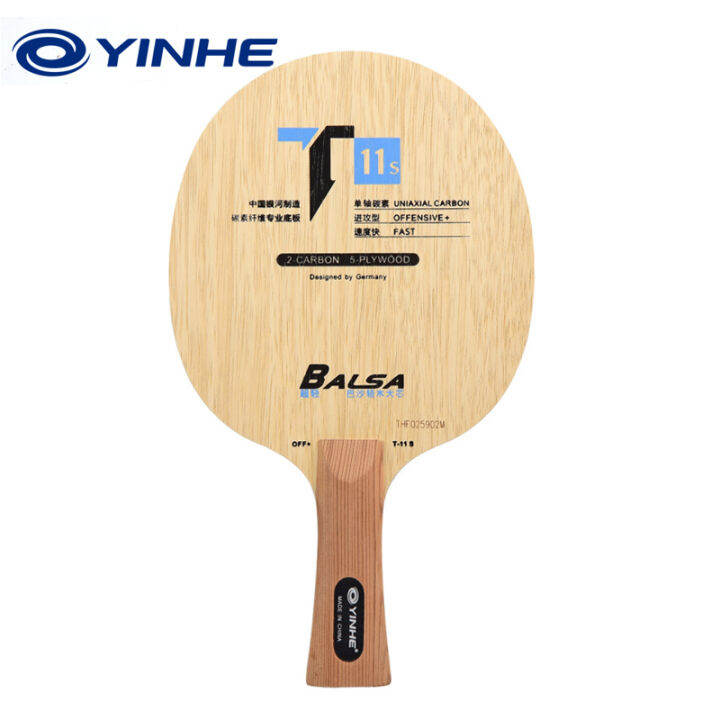 Yinhe T-11s Table Tennis Blade 5 Wood 2 Carbon Offensive Ping Pong Racket Blade for Quick Attack ...