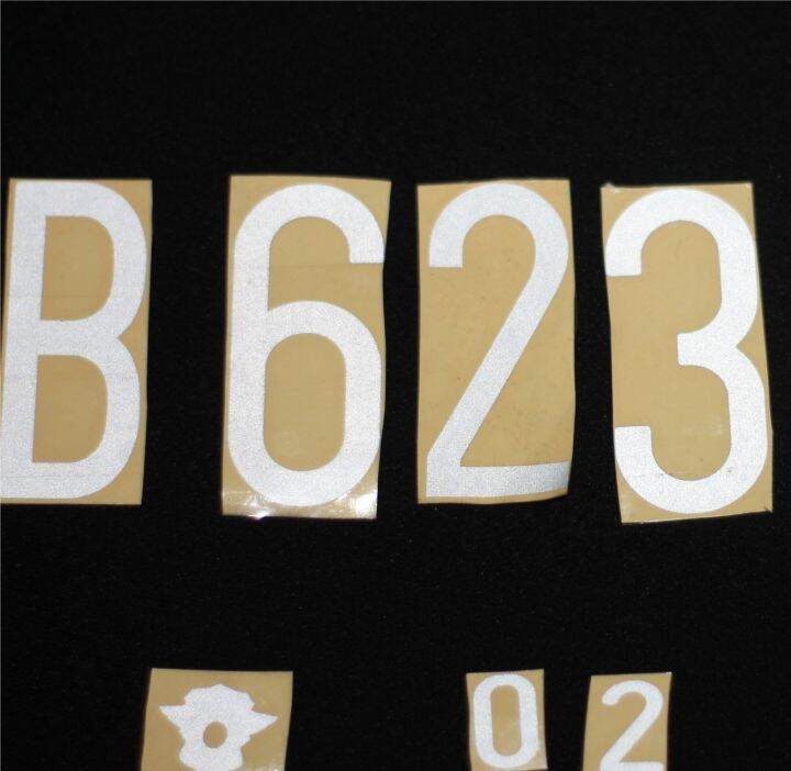 STICKER ANGKA PLAT - PLAT MOTOR - PLAT MOBIL WARNA PUTIH DAN HITAM ...