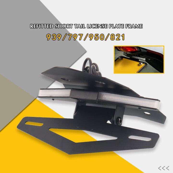 Motorcycle LED Fender Eliminator Registration License Plate Holder ...