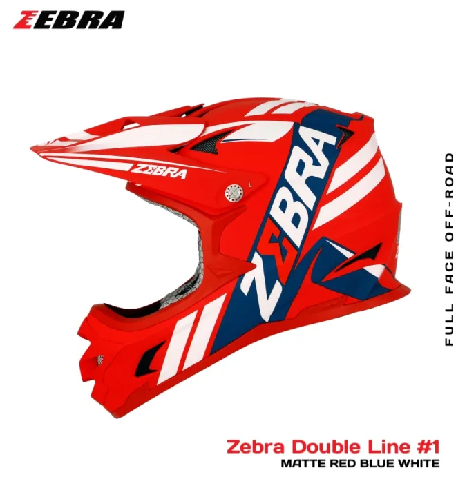 ZEBRA Authentic Motocross Motorcycle Helmet Off-Road Style Motorcycle ...