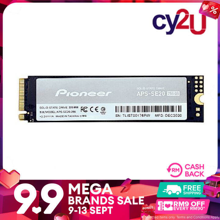 Pioneer 256GB NVMe PCIe M.2 2280 Gen 3x4 Internal Solid State Drive ...