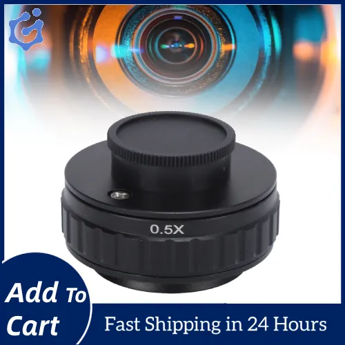 reuncoun 0.5X Adapter Lens 38mm C Mount Trinocular Stereo Microscope ...