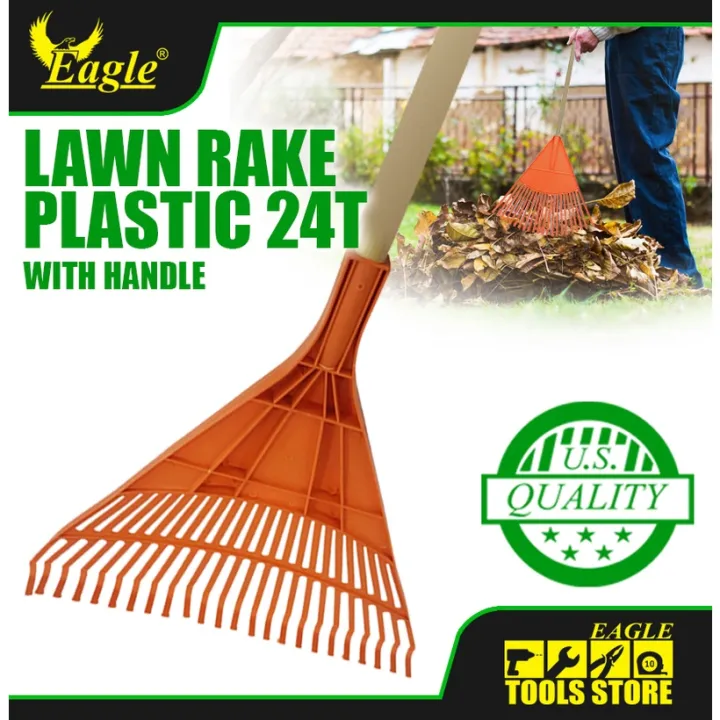 Lawn Rake Plastic 24T Eagle Professional Tools durable | Lazada PH