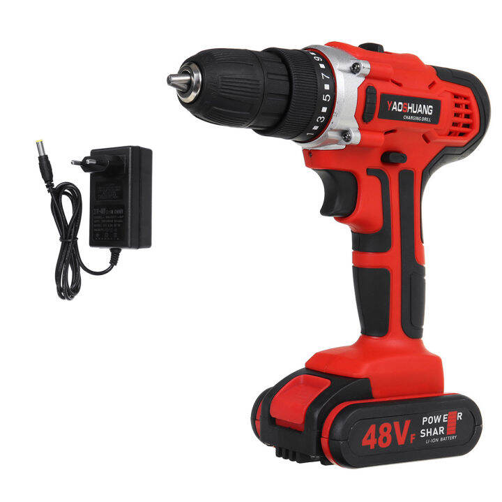 48V Electric Power Tools Torque Impact Drill Cordless Hammer Screwdrive ...