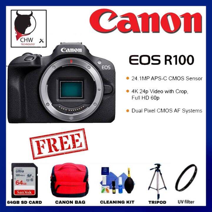CANON ORIGINAL MALAYSIA R100 (NEW) BODY /R100 KIT(WITH RFS 18-45MM IS ...