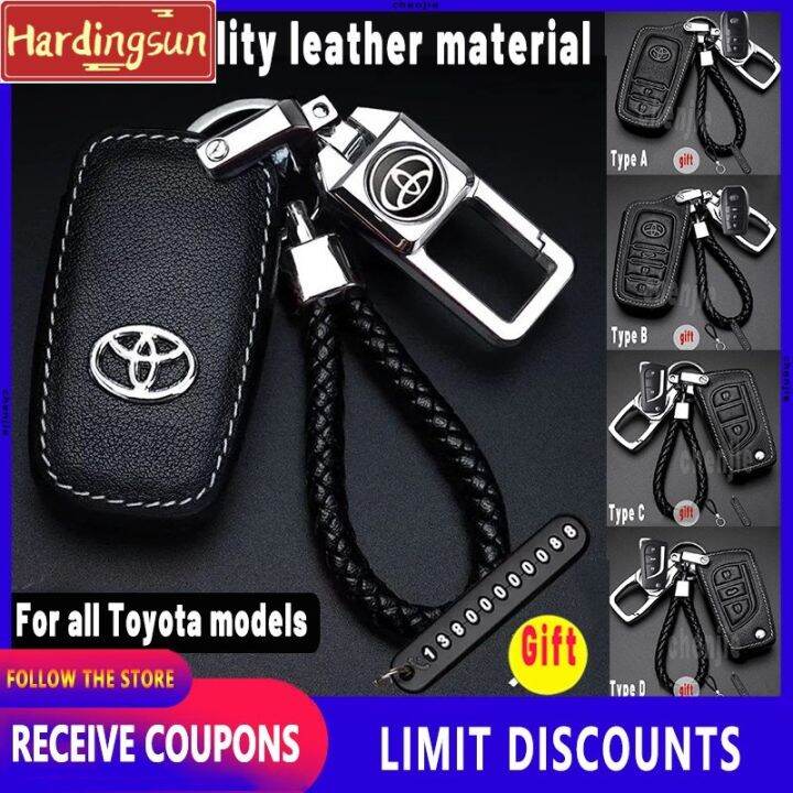 Hardingsun Cod high quality leather for toyota key cover Remote key ...