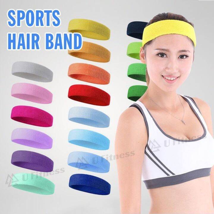 Sports Hair Band Elastic Wide Gym Yoga Exercise Headband Sweat