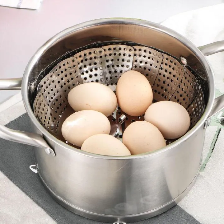 Folding rack retractable food steaming artifact rice cooker drain ...