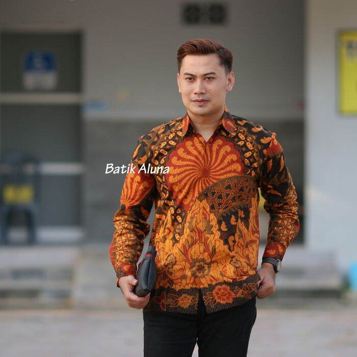Baju Kemeja Kameja Atasan Hem Pakaian Batik Pria Lengan Panjang ...