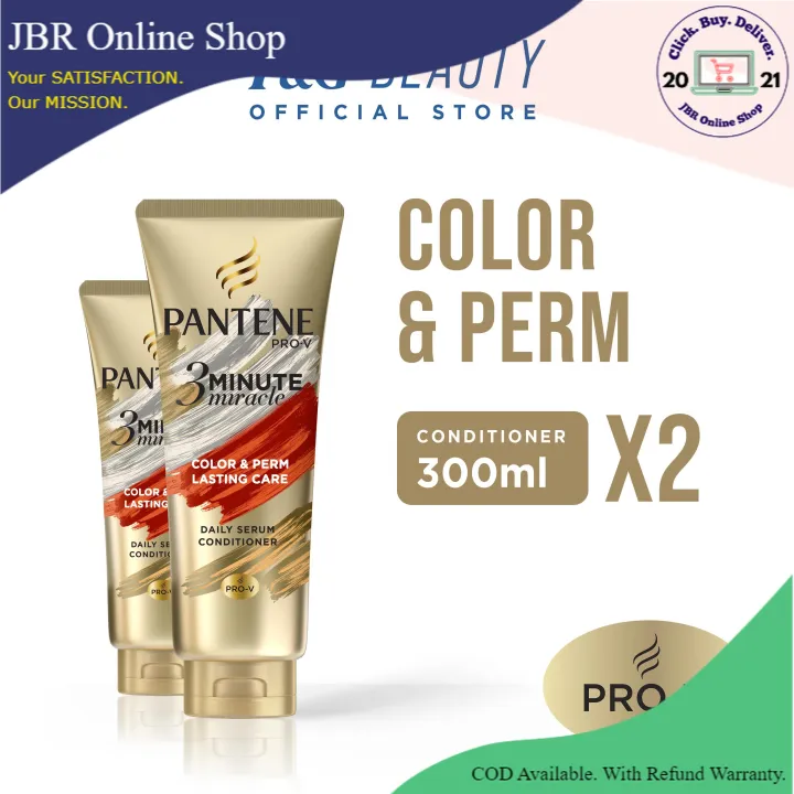 Pantene Pro-V Color & Perm 3 Minute Miracle Conditioner 300mL Duo ...