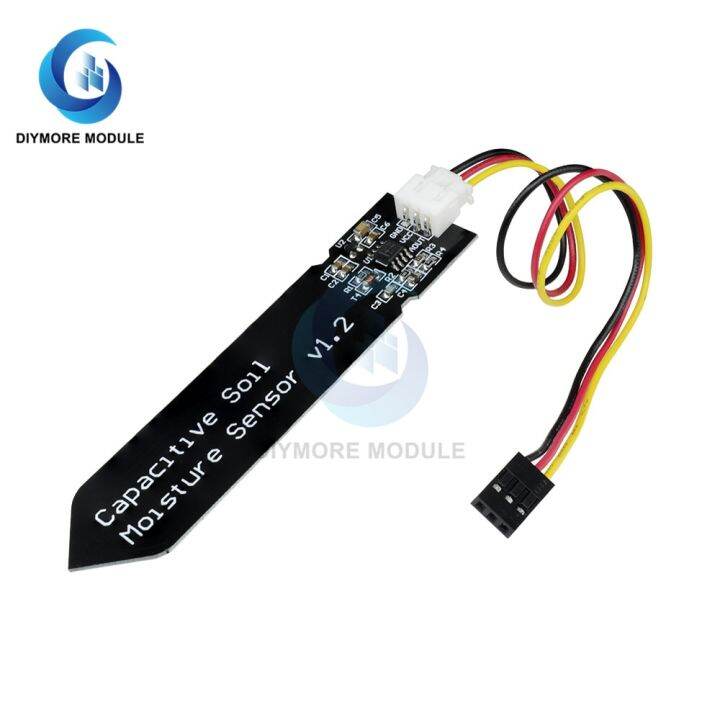 Capacitive Soil Moisture Sensor Module DC 3.3 5.5V Corrosion Resistant W/ Gravity with Wire Soil ...