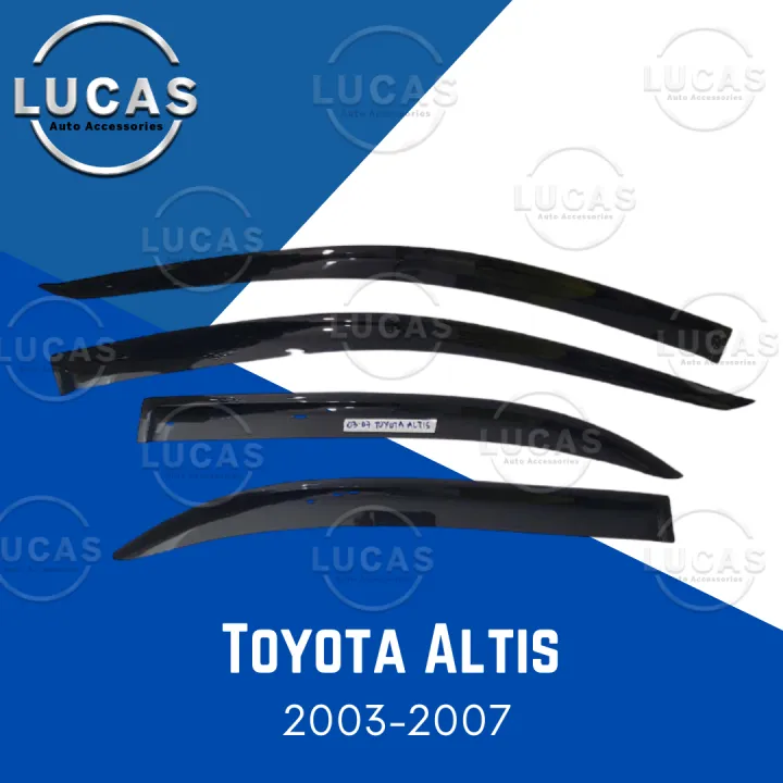 DOOR VISOR for Toyota Altis 2003-2007 - Rain Guard Wind Deflector for ...