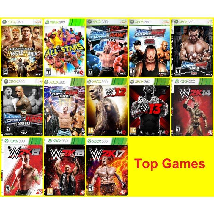 WWE 2007-2K17-All Star มวยปล้ำ แผ่นเกม xbox360 สำหลับเครื่องแปลงระบบ ...
