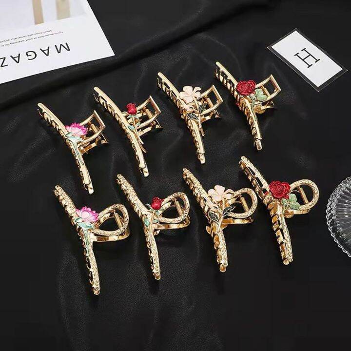 DEFEL คลิปหนีบผมล้างหน้าผู้หญิงแสนสวยสไตล์เกาหลีเครื่องประดับผมดอกไม้ ...