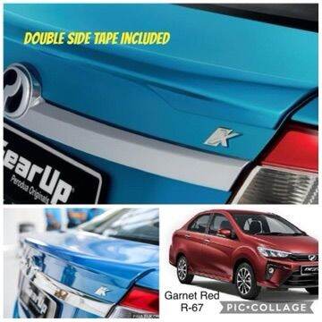 Perodua Bezza Gear Up OEM Rear Spoiler With Paint - Garnet Red R-67 ...