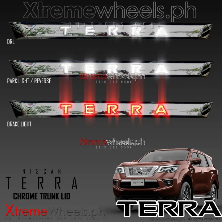 Nissan Terra 2018-2021 Chrome LED TRUNK LID / REAR BUMPER TRUNKLID ...