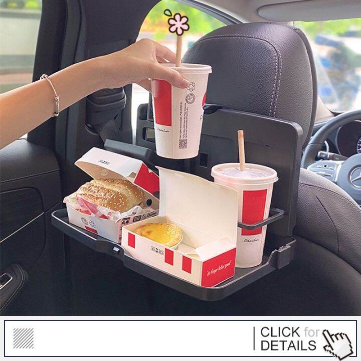 Foldable Car Food Tray with Bottle & Cup Holder Steering Wheel Table ...