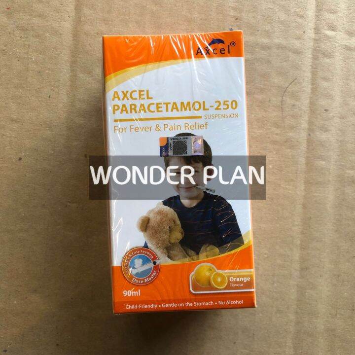 Wonder Plan Axcel Paracetamol 250mg Suspension 90ml For Fever & Pain ...