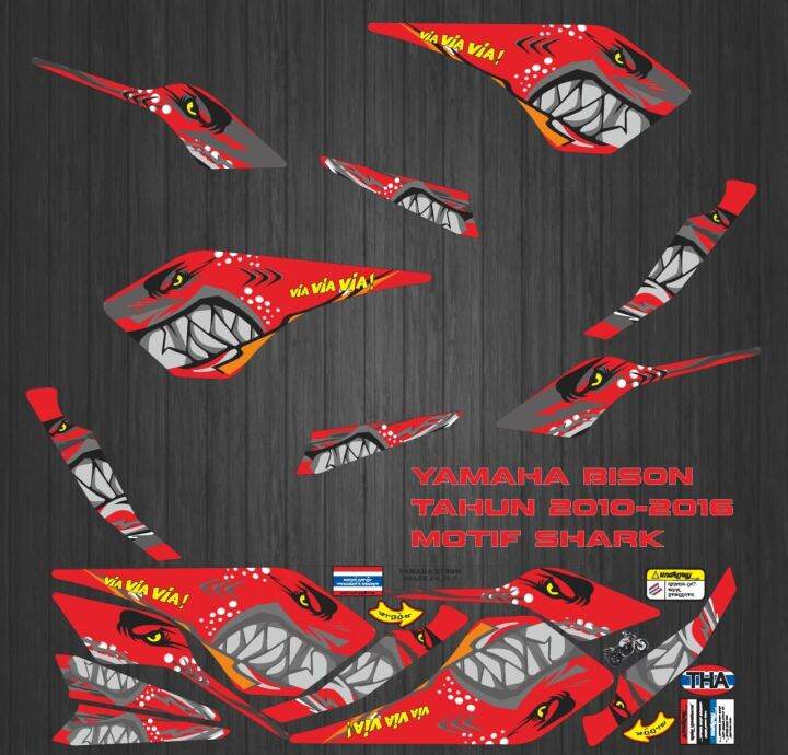 STIKER STRIPING DECAL YAMAHA BYSON TH 2010-2016 SHARK | Lazada Indonesia