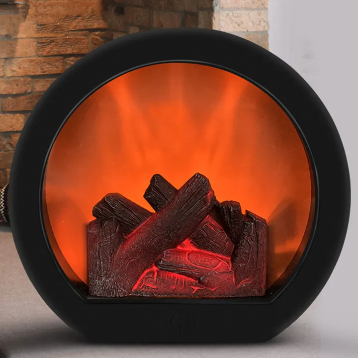 LazaraMall Simulation Fireplace Realistic Flickering Flame LED Light ...