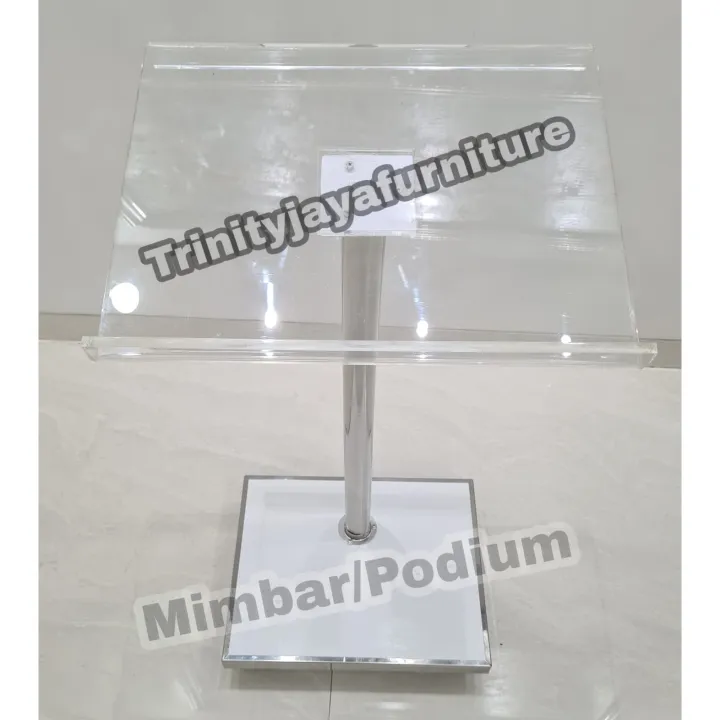 Meja Mimbar Podium Akrilik Stainless /trinityjayafurniture | Lazada ...