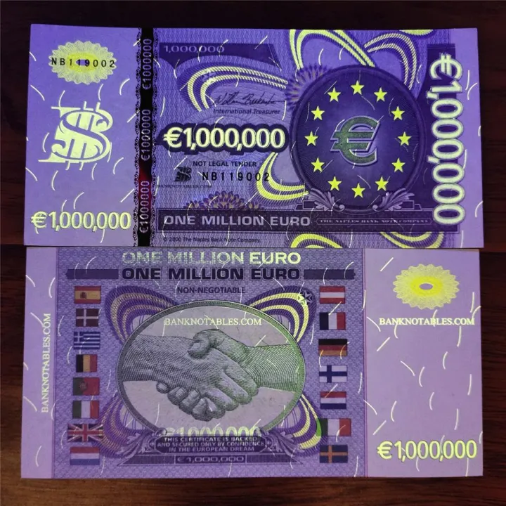 One million Euro banknotes non-currency euros billetes bills ...