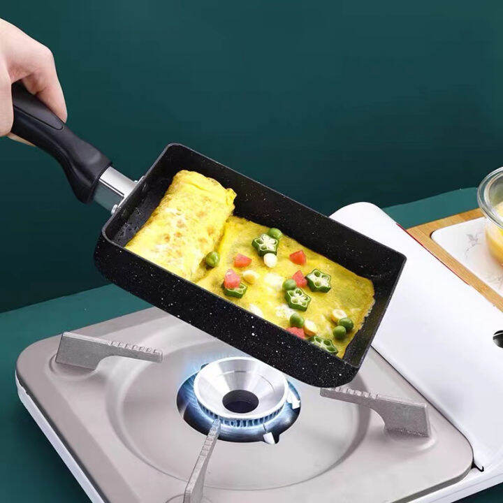 Non-Stick Tamagoyaki Fry Pan Omelette Egg Pan Japanese Rectangle Frying ...