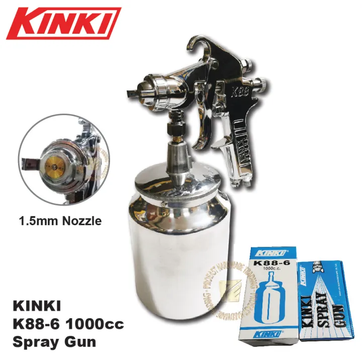 KINKI K88-6 1000cc Spray Gun 1.5mm Nozzle Suction Sprayer / Paint Sprayer /Air Paint Gun | Lazada
