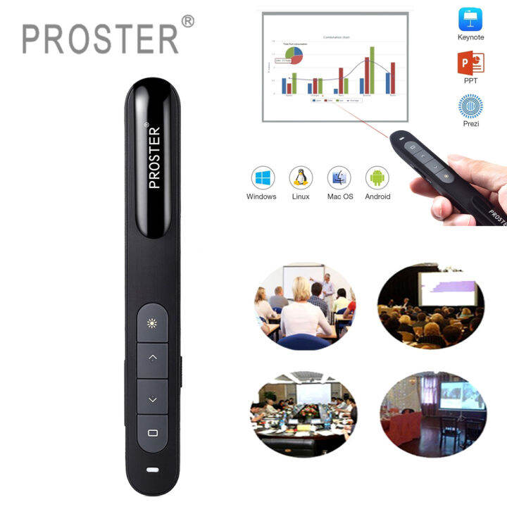 Proster 2.4G Wireless Presenter PowerPoint PPT Pointer | Lazada