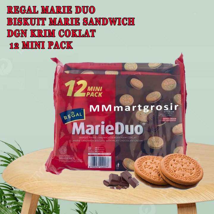 Regal Marie Duo / Biskuit Marie Sandwich Cokelat / Isi 12pcs | Lazada ...
