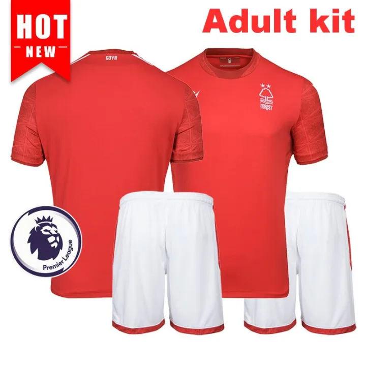 Adult kit Nottingham Forest soccer Jersey 2022 2023 home Football Shirt with EPL Patch ...