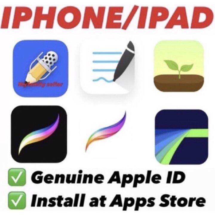 Procreate, GoodNotes 5, Notability, Lumafusion Official Apps IOS | Lazada Procreate, GoodNotes 5, Notability, Lumafusion Official Apps IOS | Lazada