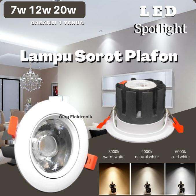 LAMPU COB SPOTLIGHT/ LED SPOT LIGHT/ LAMPU SOROT COB PLAFON 7W 12W 20W | Lazada Indonesia