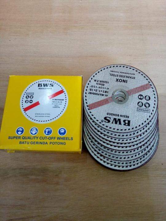 Batu Gerinda Potong Besi BWS MERAH 4 inch 105 X 1.2 X 16 isi 20 bh ...