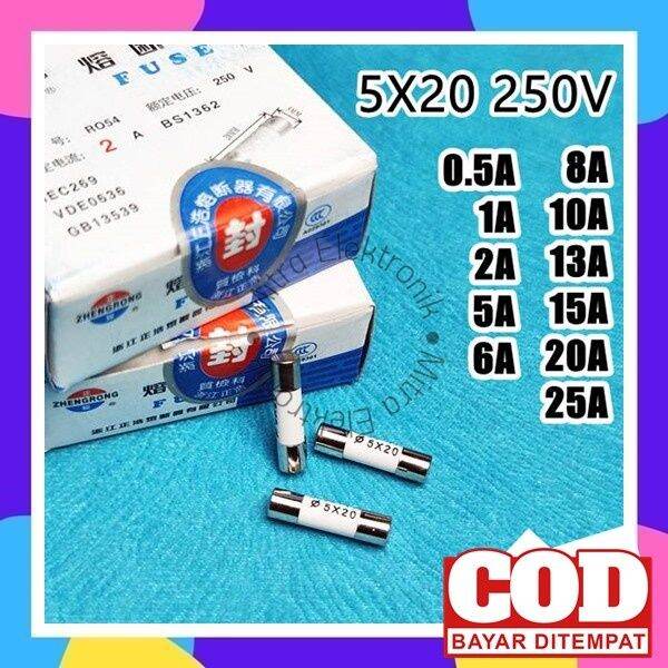 Fuse 5x20 Keramik - Sekring Tabung Keramik Kecil 250V Zhengrong Fuse ...