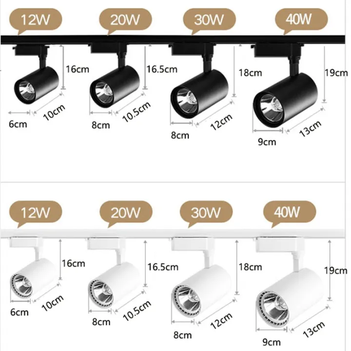Whole Set LED COB Track Light Rail Spotlight Spot Light Track Lamp Led ...