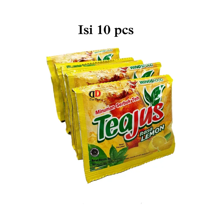 Teajus Rasa LEMON isi 10 Sachet Tea Jus Minuman Teh Bubuk Instant ...