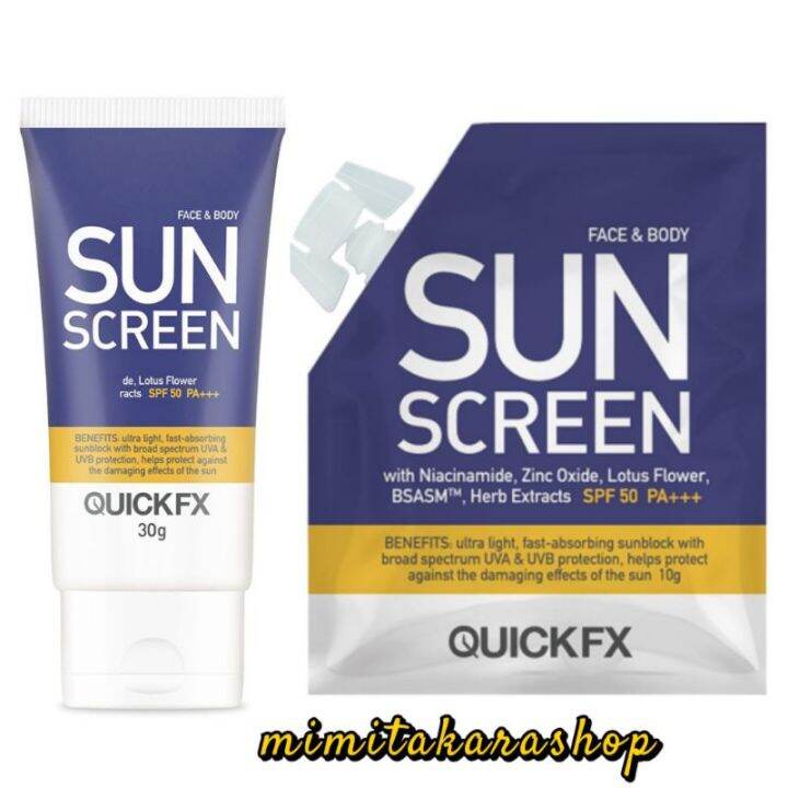 QuickFx Sunscreen 30g and 10g | Lazada PH