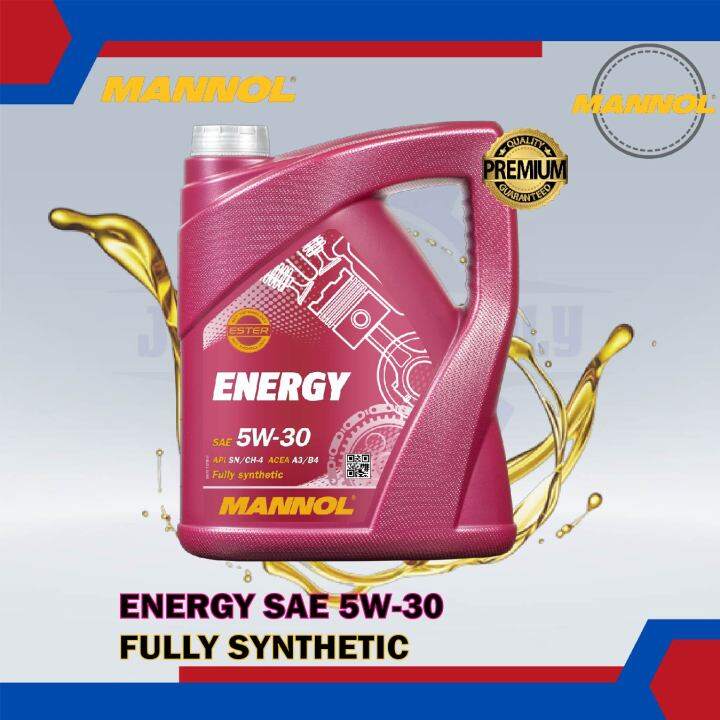 MANNOL ENERGY SAE 5W-30 FULLY SYNTHETIC ENGINE OIL (4L) | Lazada