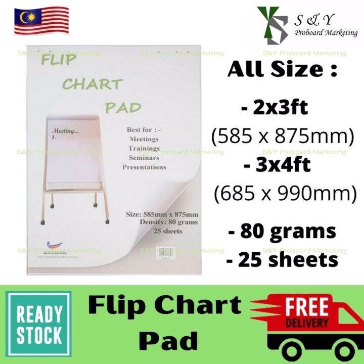 All Size Flip Chart Pad 2x3 3x4 ft Flipchart Pad | Lazada