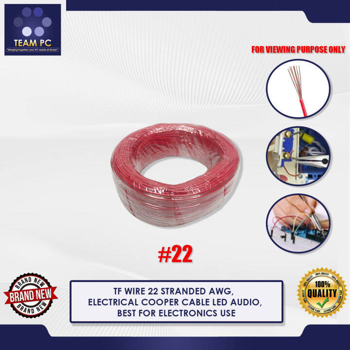 TF WIRE 22 STRANDED AWG, ELECTRICAL COOPER CABLE LED AUDIO, BEST FOR ...