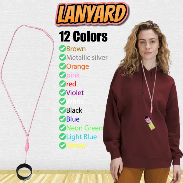 Vape Lanyard Universal Model Silicone Ring Necklace ( PINK) For ...