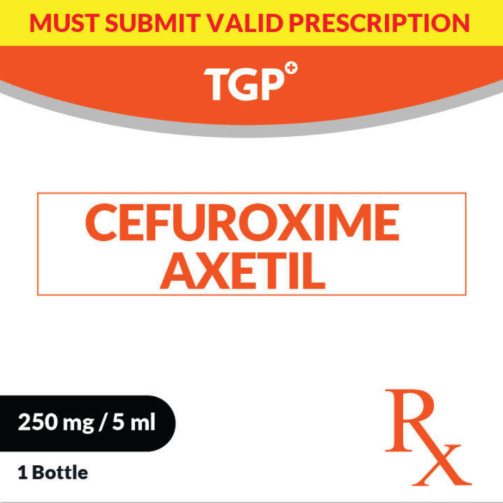 Rx: TGP Cefuroxime Axetil GranSusp250mg/5ml 50ml | Lazada PH