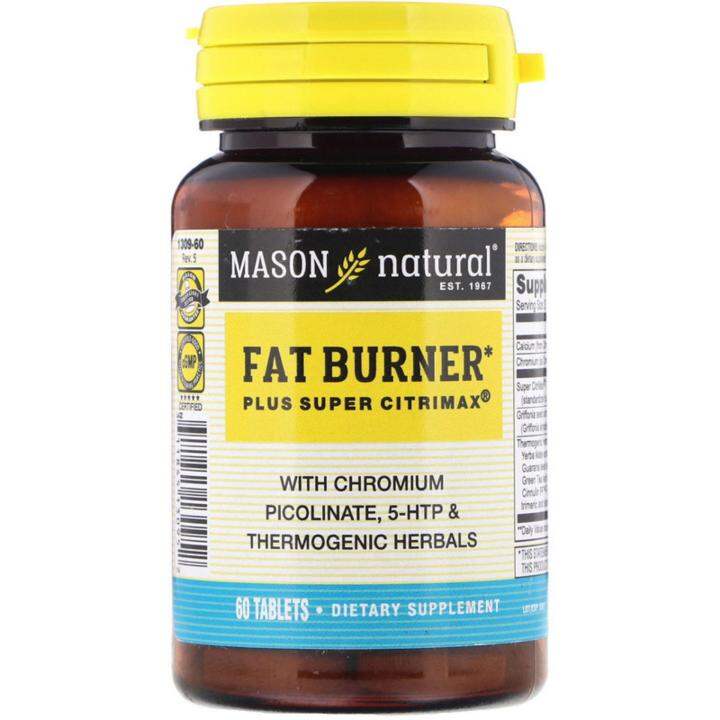 [PRE-ORDER] MASON NATURAL FAT BURNER PLUS SUPER CITRIMAX 60 TABLETS ...
