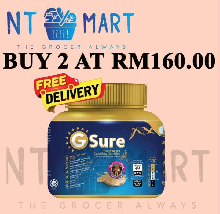 Good Morning GSure 900g Plant Based Complete Nutrition Drinks | Lazada