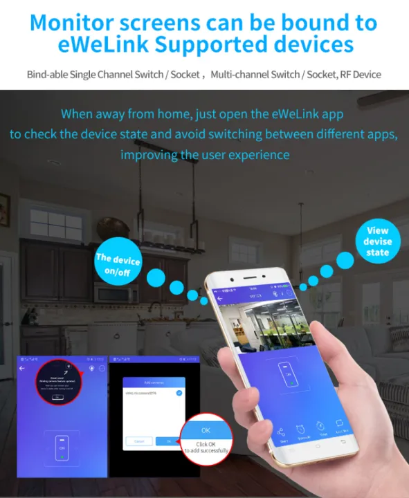 eWeLink Smart IOT HD Camera Night Vision IP Camera reomoy viewing by ...