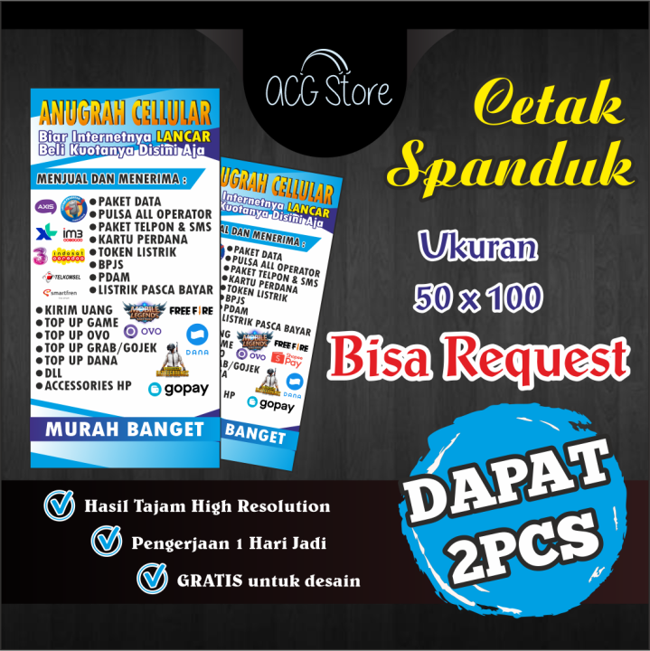 ACG / Cetak spanduk / Poster banner / Bisa request / Ukuran 50x100 ...