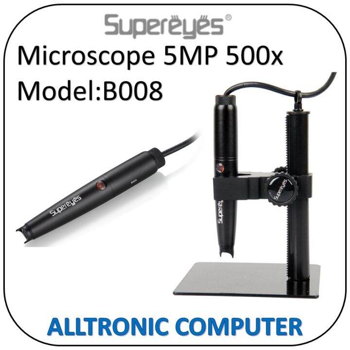 Supereyes B008 HD Digital Microscope 500x Real USB Microscope 5MP Video ...