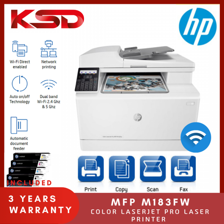 HP Color LaserJet Pro MFP M183FW / LaserJet Pro M183FW Laser Printer ...